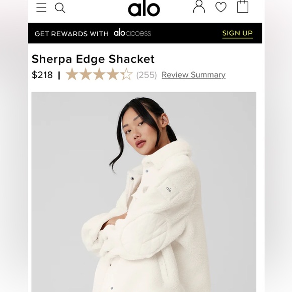 ALO Yoga | Jackets & Coats | Nwt Alo Yoga Sherpa Edge Shacket Jacket ...